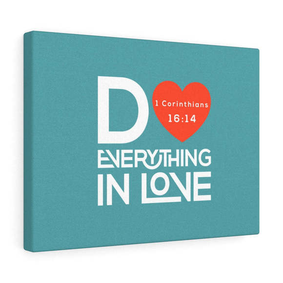Express Your Love Gifts | Art | Scripture Sign Everything In Love Teal ...